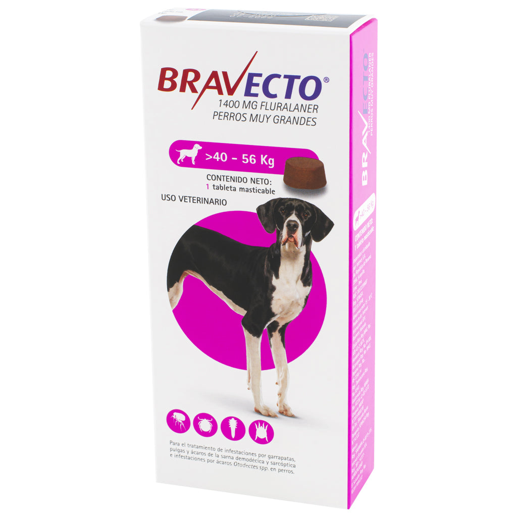 Bravecto 1400mg p/perros muy grandes 3 meses de protección – Chivali Mx