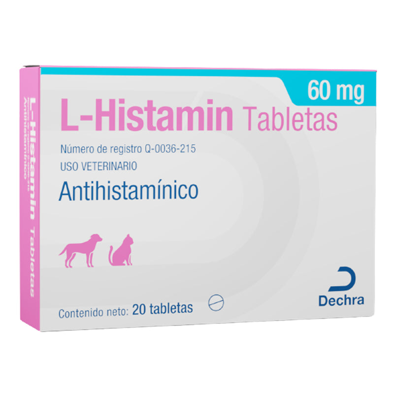 L-histamin 60 mg con 20 tabletas - Dechra – Chivali