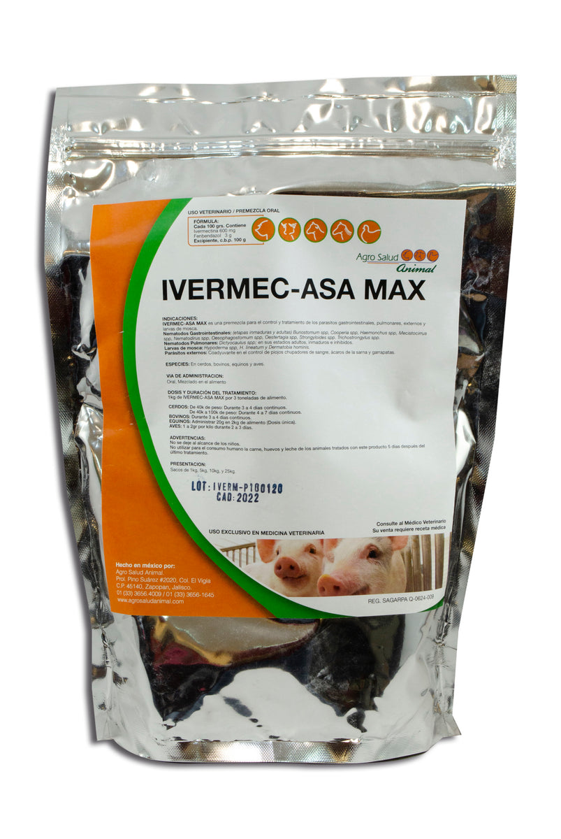 IVERMEC ASA MAX PREMEZCLA 1KG – Chivali Mx
